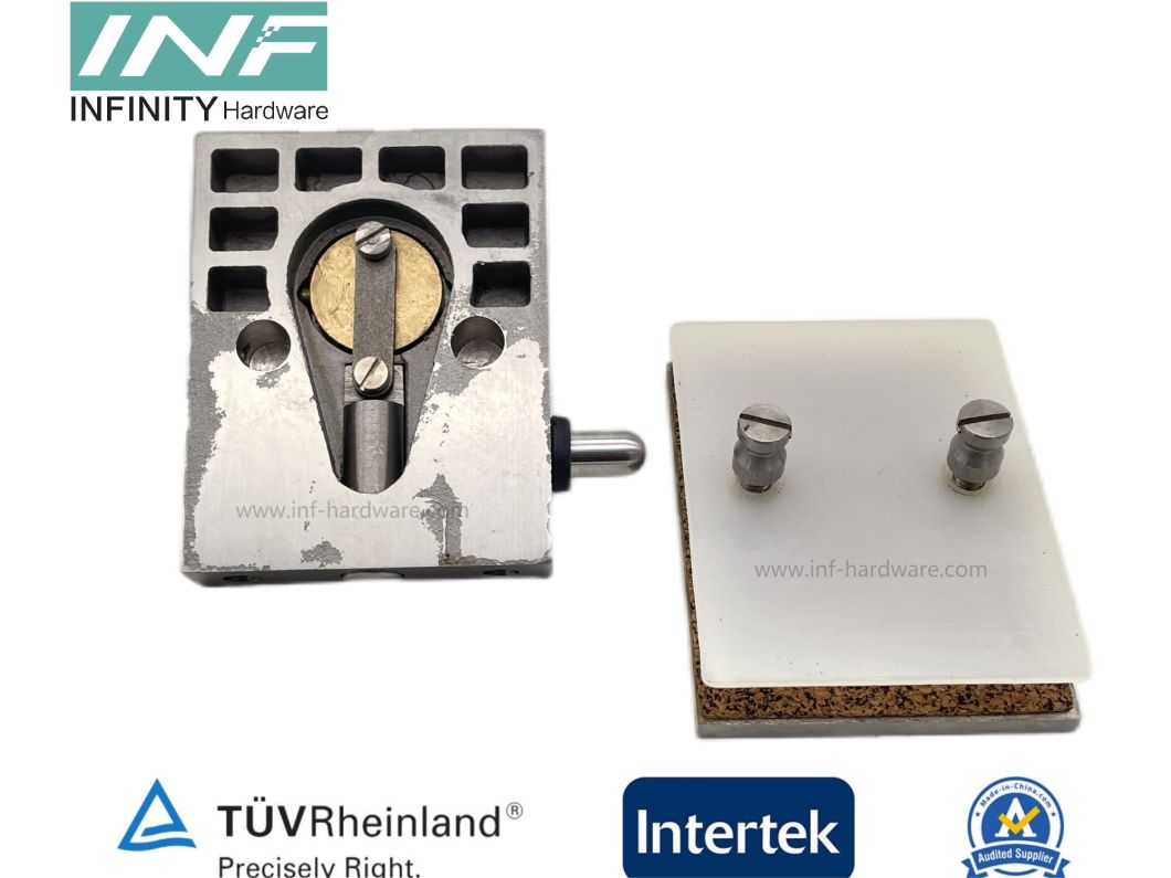 Stainless Steel Patch Bottom Lock with Knob for Sliding Folding Glass ...